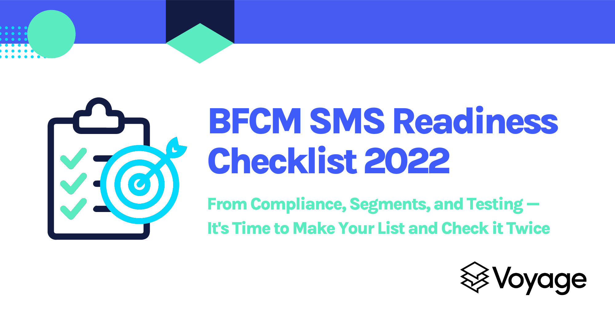 BFCM SMS Readiness Checklist | Voyage SMS